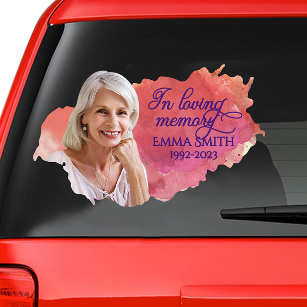 Custom Memorial Sticker Memory Decal Car : In loving memory of name ...